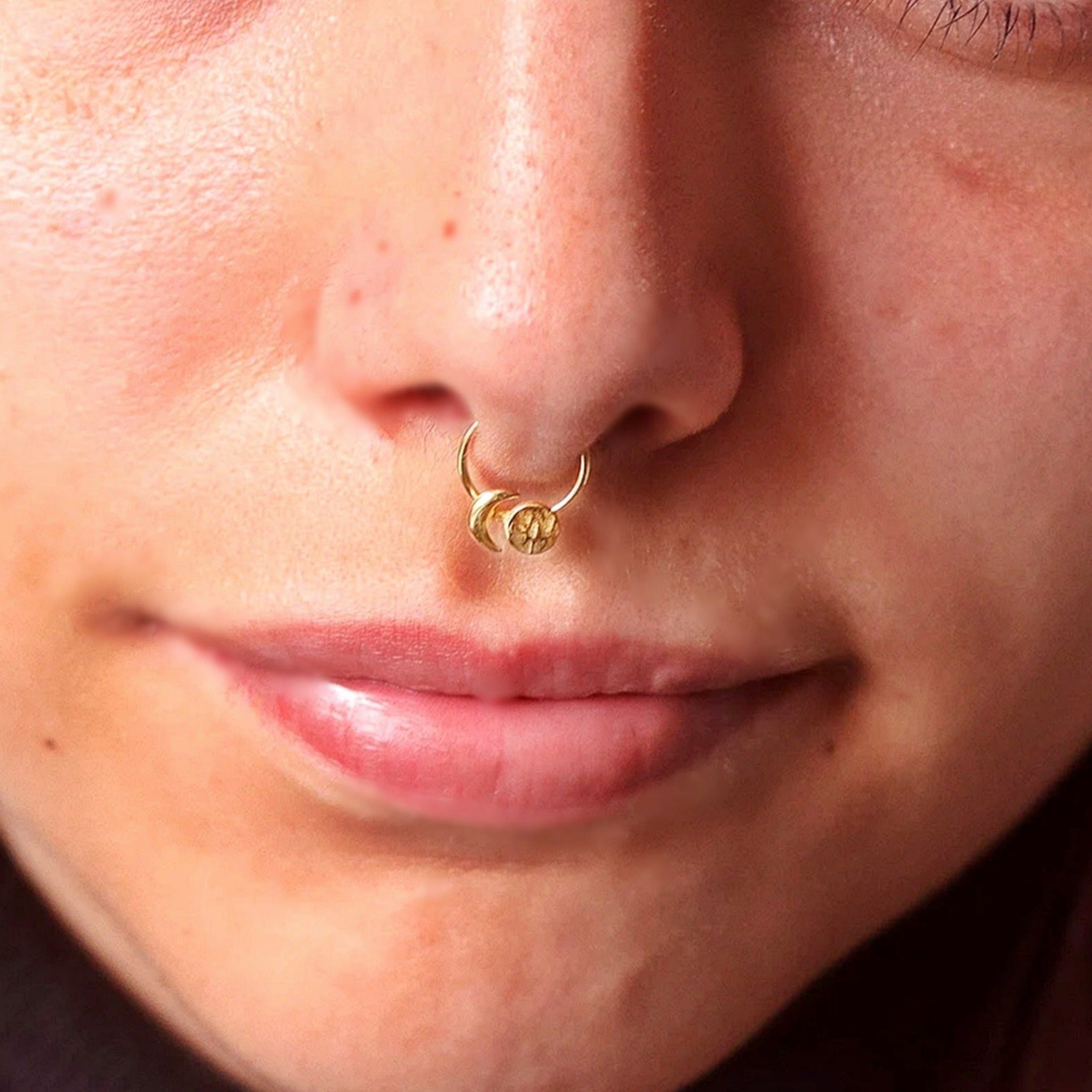 Fake Moon Septum Nose Ring